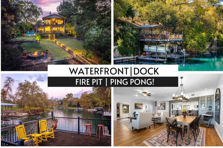 Waterfront | Dock & Patio | Firepit | Pingpong! - New Braunfels, TX