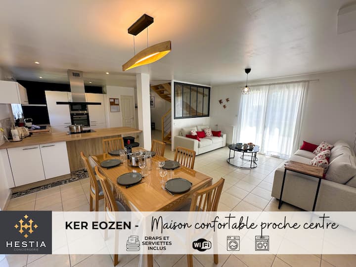 Ker Eozen - Maison Confortable En Plein Centre - Plouguerneau