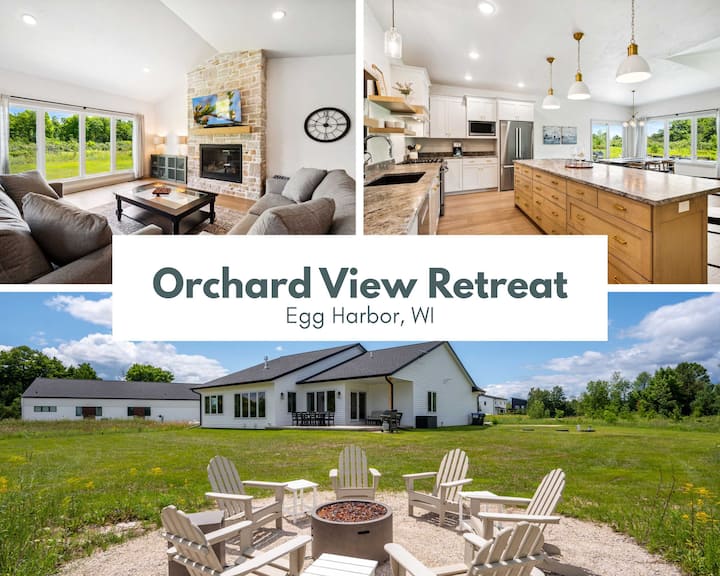 Modern Farmhouse · Orchard & Golf Course Views - Egg Harbor, WI