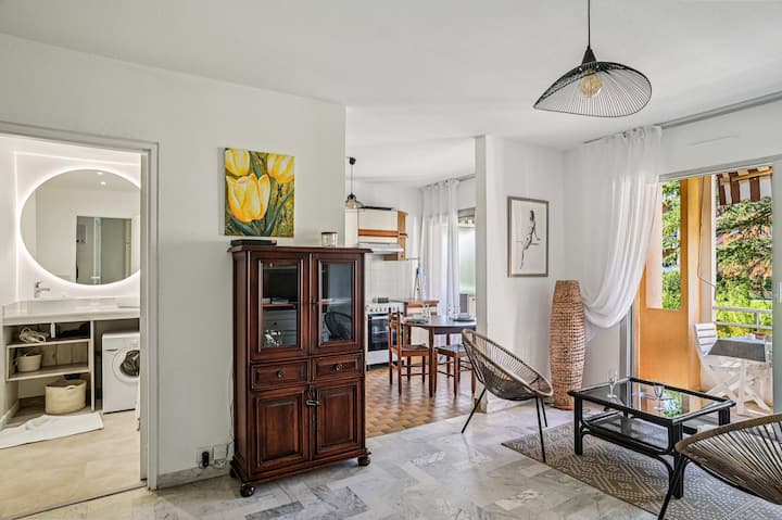 Lx112 Studio Lumineux Balcon & Vue Jardin, Piscine - Mandelieu-La Napoule