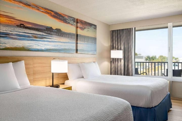 Days Inn Cocoa | 2 Queen Suite | Cruise Stop - Cocoa Beach, FL