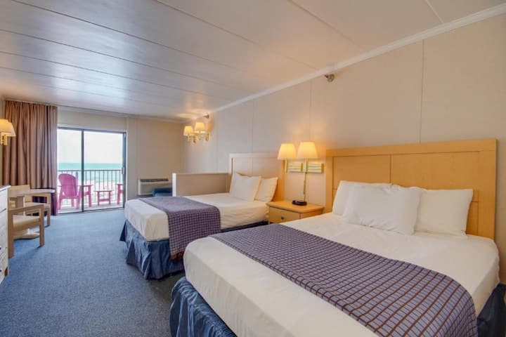 Oceanfront Balcony | Heated Indoor & Outdoor Pools - Ocean City, MD