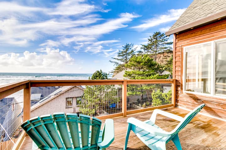 Bayfront Home W/ Ocean Views - Dogs Ok - Oceanside, Oregon, OR