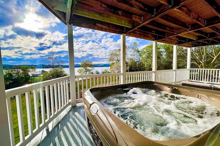 Luxury Lakefront Home・hot Tub・dock・games・firepit - White Pine, TN