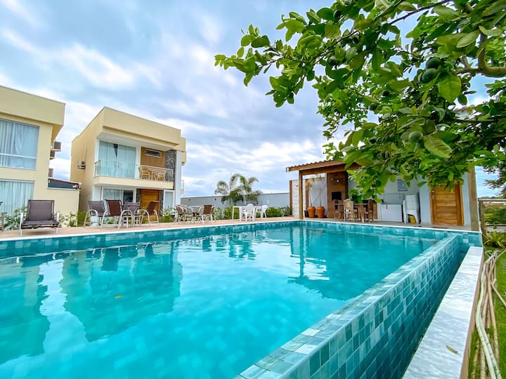 3q House, Condomin With Pool, Gourmet And Sea View - Porto Seguro