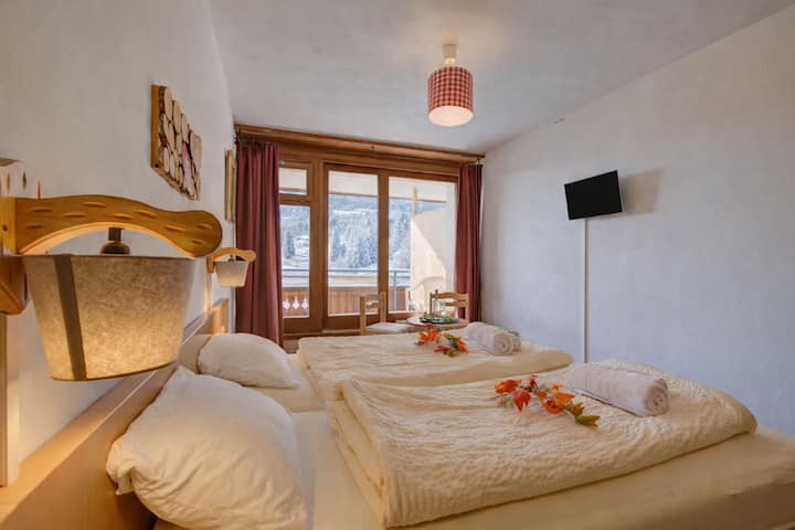 Hotel Relais Alpin Twin Room Ski In-out11 - Les Diablerets