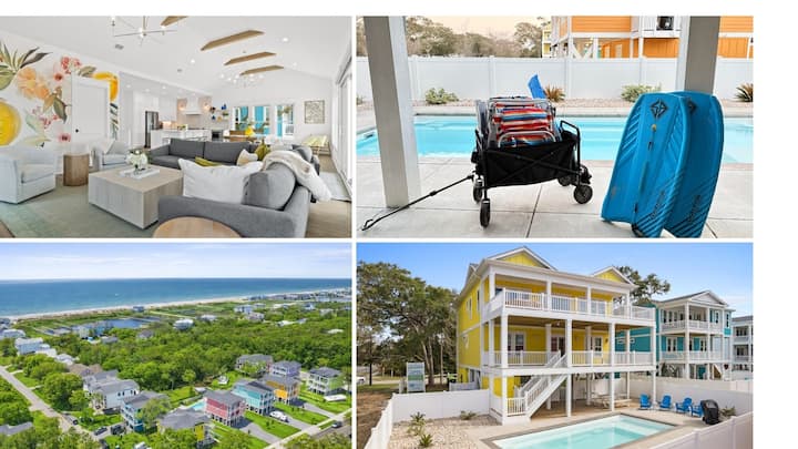 6 Bedroom Oak Island Oasis With Private Pool - Oak Island, NC