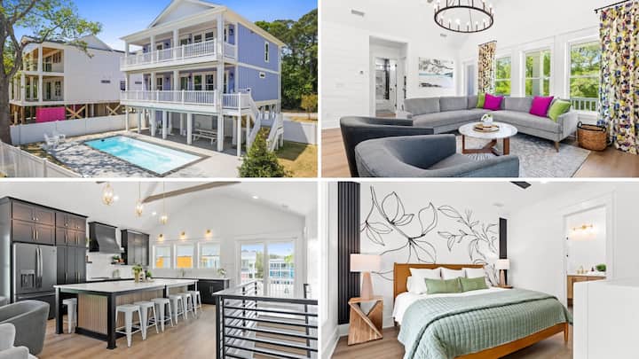 5 Bedroom With Private Pool & Easy Beach Access - Oak Island, NC