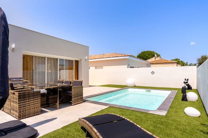Duo De Villas 6 Ch 2 Pisc Plage à 500 M - Valras-Plage