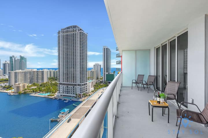 Spectacular 1br Apt W/private Balcony, Pool & Gym - Hallandale Beach, FL