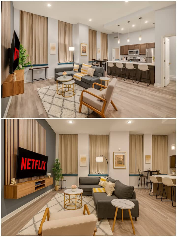 Luxe Flat W/ Heated Pool & Sauna • Gym•heart Of Dt - Cleveland