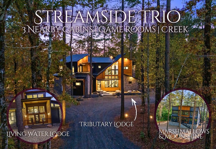 3 Hütten | Spiele | Spielset | Bäche | Schlafplätze für 52 ...