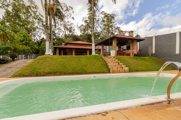 Casa De Campo Com Piscina, Churrasqueira E Hidro - Embu