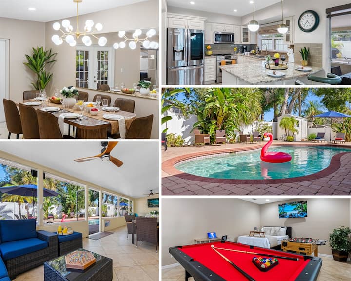 Oasis de luxe avec piscine à Tampa | 5 chambres • Parfait pour les ...