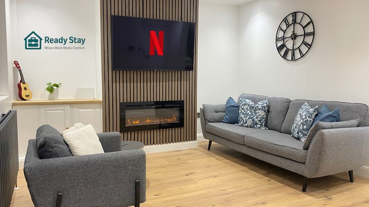 Maison-moderne-salle De Bain Privée-vue Sur Jardin - Solihull