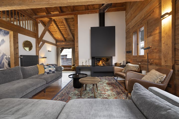 Ferme 220m2 | Charme | Cheminée | Jacuzzi | Sauna - Les Houches