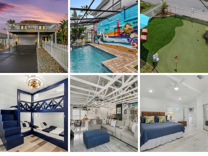 Pelican Tidehouse-pool/spa,beach,flagler,sleeps 16 - New Smyrna Beach, FL