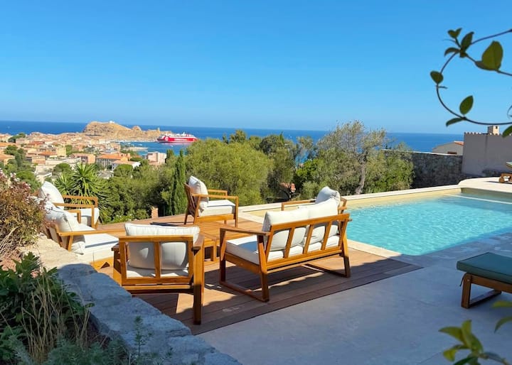 Villa Pietra Mare Piscine Vue Mer à L'ile-rousse - L'Île-Rousse