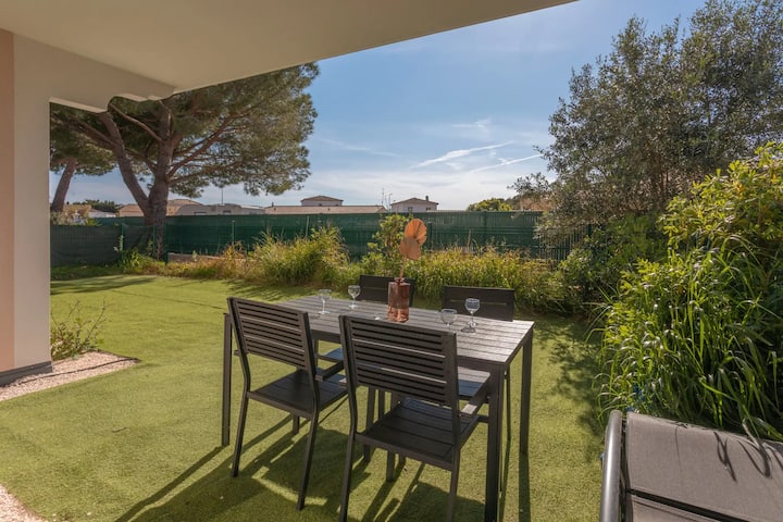 Appart Moderne Pour 4 Pers. Avec Jardin Privatif - Puget-sur-Argens