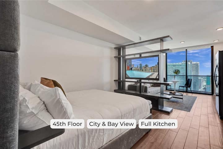Miami Lux Studio 45th Floor City And Bay Views - Miami