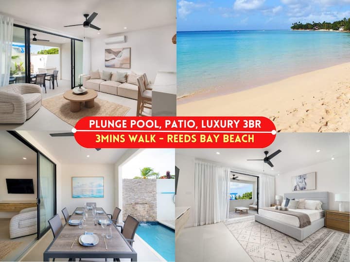 Beach 5min, Elegant 3br Pool Villa! Near Holetown - Barbados