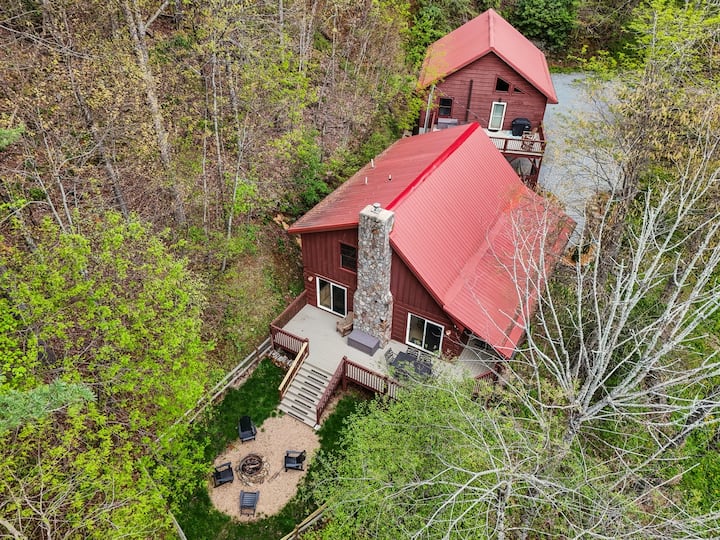 Cabin & Guest House • Hot Tub/fire Pit/king Beds - Boone, NC
