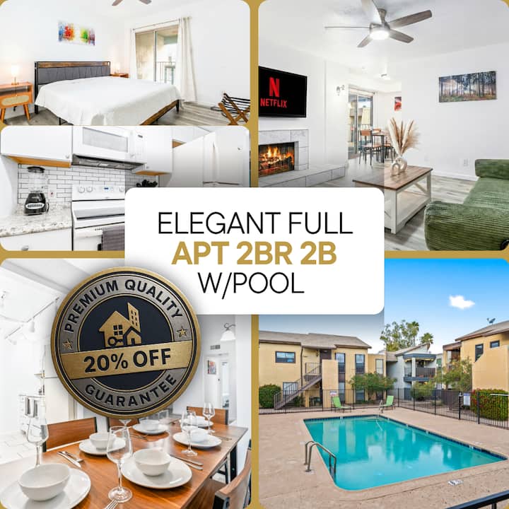 Elegant Full Apt 2br/2b W/pool & Bbq - Tucson, AZ