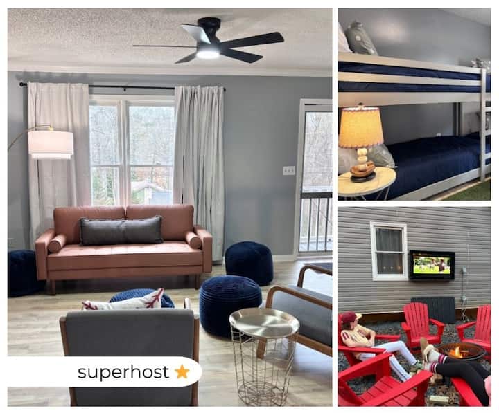 Basecamp On Redtop | Lakepoint + Firepit Retreat - Cartersville, GA