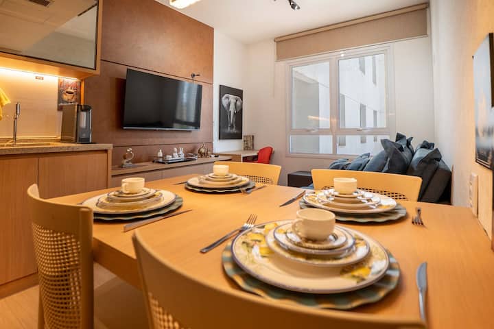 Apto 1q, Cama Queen E Sofá-cama - Blend Marista - Goiânia