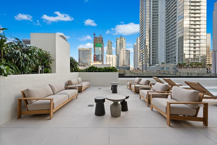 Modern 1br In Downtown Miami With Free Parking - 바하마