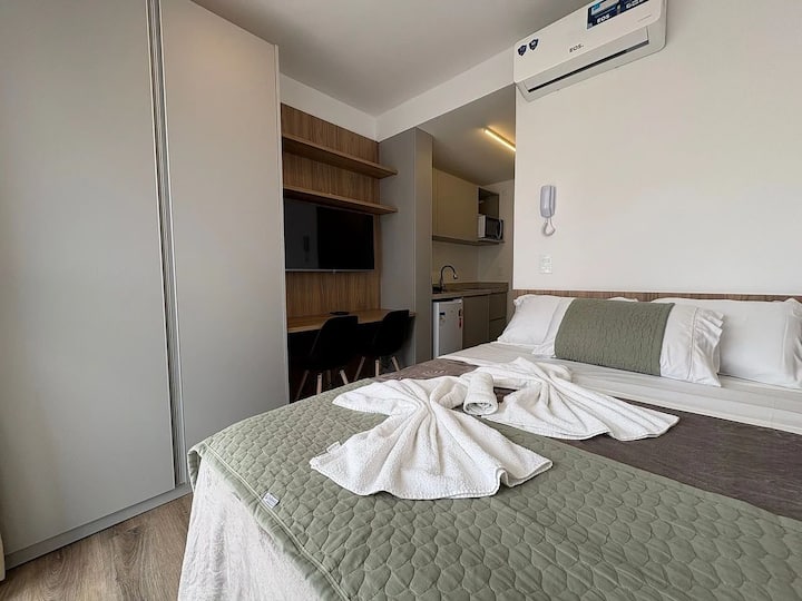 Apto 505 Manhattan Tower Pertinho Do Shopping! - Curitiba