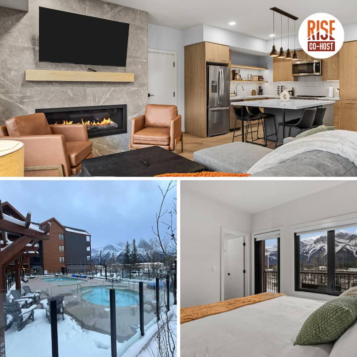 180° Mountain Views| Pool & Hot Tub |Modern 2 Bed - Canada