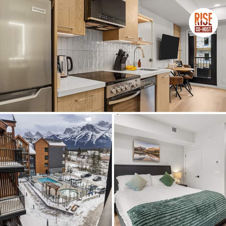 Studio | King Bed | Mountain View | Hot Tub & Pool - Canmore