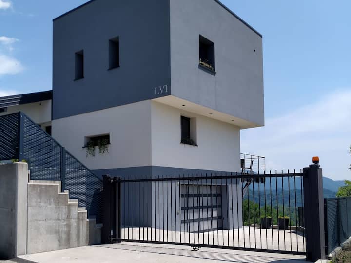 Wunderschönes Ferienhaus Mit Pool Und 360° Blick - Italy