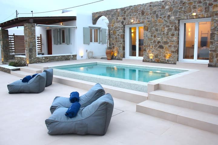Mykonian Luxury Light Blue Villa With Private Pool - Mykonos