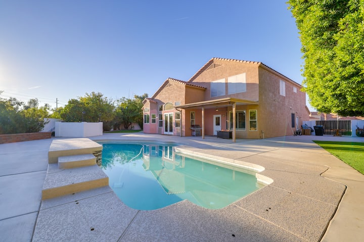 Pool + Patio: West Chandler Villa Retreat - Chandler