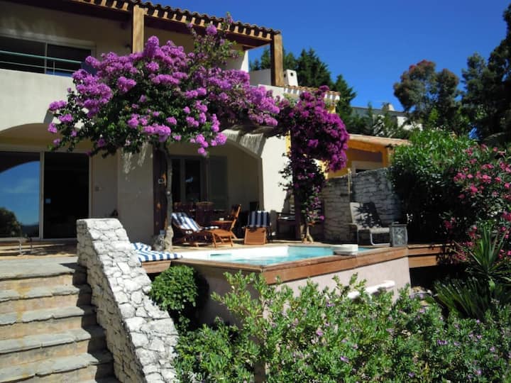 Pont De Bateau, Meerblick Mit Privatem Pool - Saint-Florent