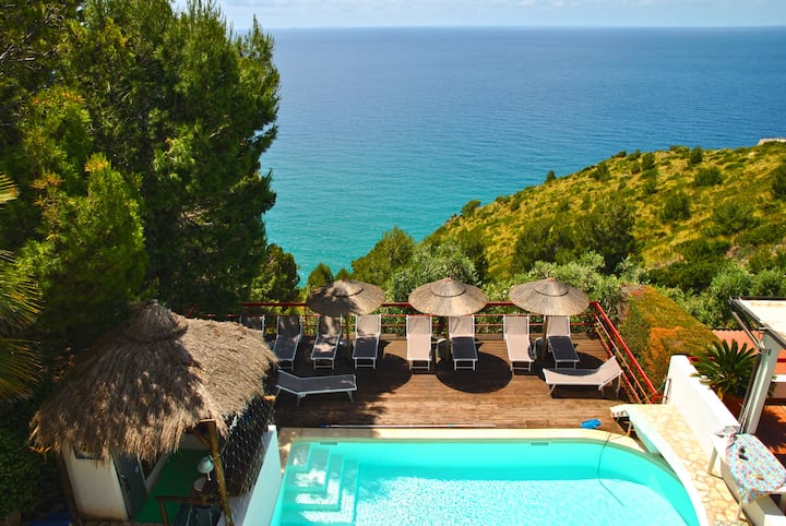 Villa Giulia Avec Piscine Et Vue Sur La Mer - Sperlonga