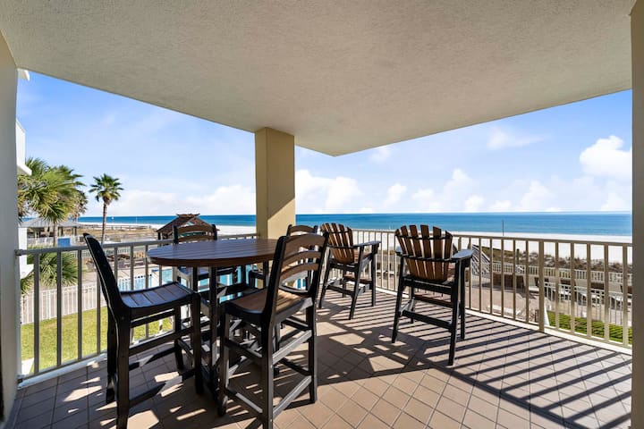 Romar Place 204 | Beachfront 3br W/pools + Balcony - Orange Beach, AL