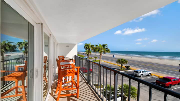 Gulf Front 3rd Fl - Babe's Beach & Pool & Balcony - Moody Gardens, Galveston