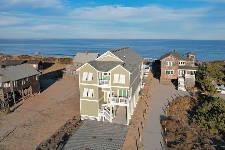 Luxury Oceanfront 9br | Pool, Theater & Arcade - Nags Head, NC