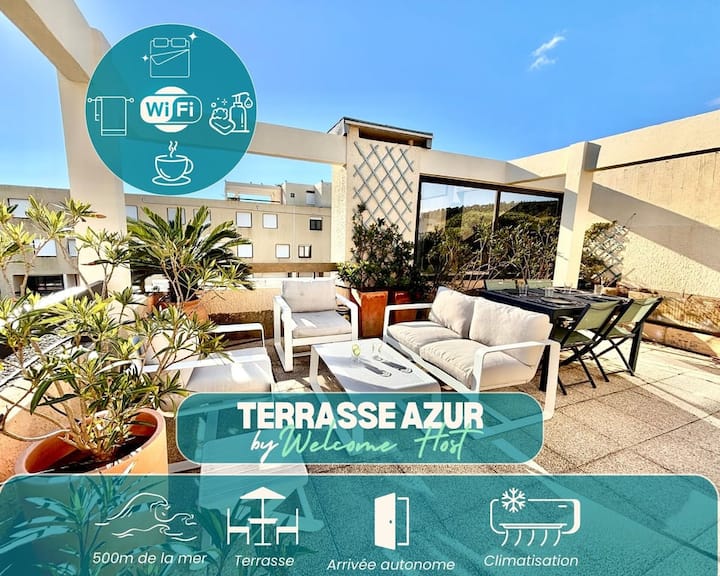 Terrasse Azur, 4 Pers, Grande Terrasse Proche Mer - Bormes-les-Mimosas