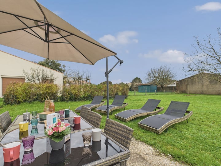 500m De La Plage, Maison Avec Jardin Pour 6 - Longeville-sur-Mer