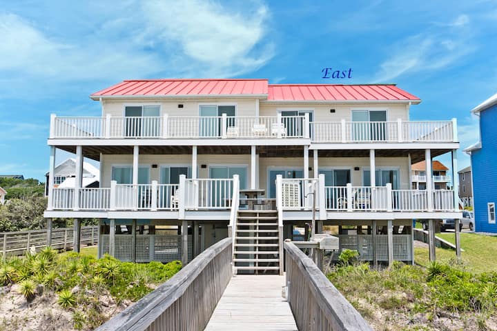 Red Roof Cottage East, Oceanfront Duplex - Emerald Isle, NC