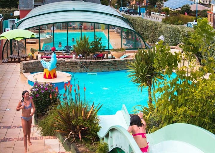 Zecamping 4* Roulotte 20m² 200m Plage - Plomodiern