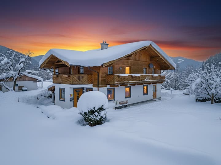Le Charme D'un Chalet Alpin Avec Balcon - Lend