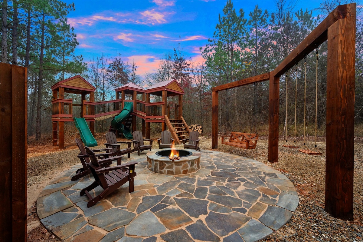 NEWCabin|18 personnes, mezzanine avec lits superposés, piscine chauffée ...