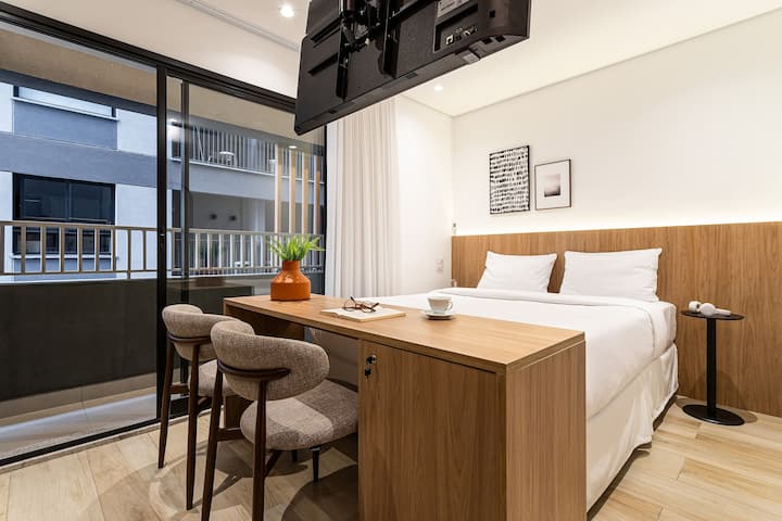 Functional Studio With Balcony Next To Av Paulista - São Paulo