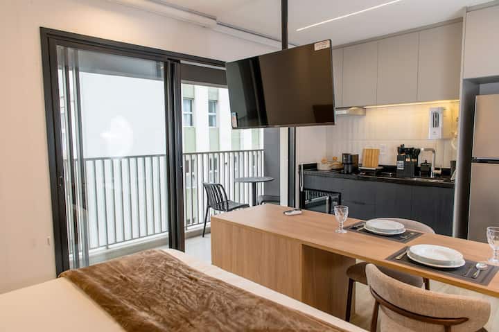 Functional Studio With Balcony Next To Av Paulista - Brésil