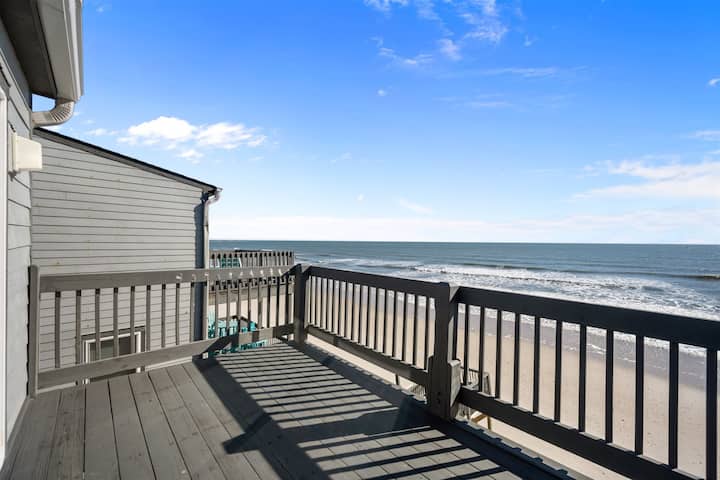 Oceanfront Escape | Balconies At Toes In The Sand - North Topsail Beach, NC